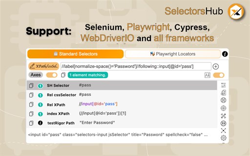 SelectorsHub: Auto Playwright Locators & XPath