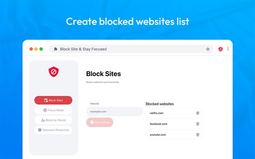 Block Site: Website Blocker & Focus Mode Extension