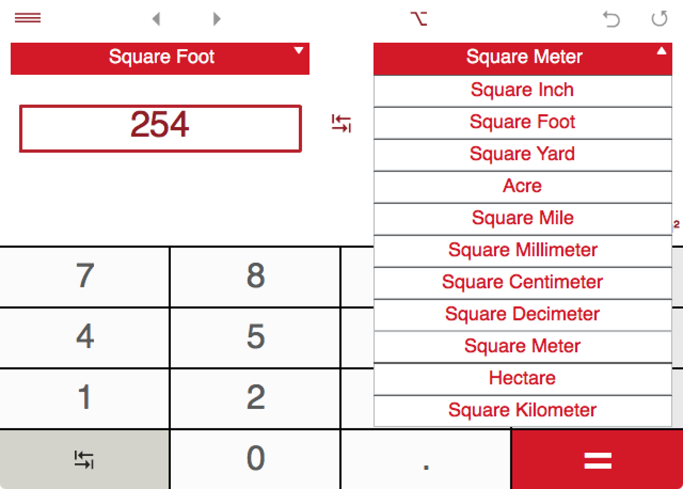 Square Yards To Feet Conversion Chart