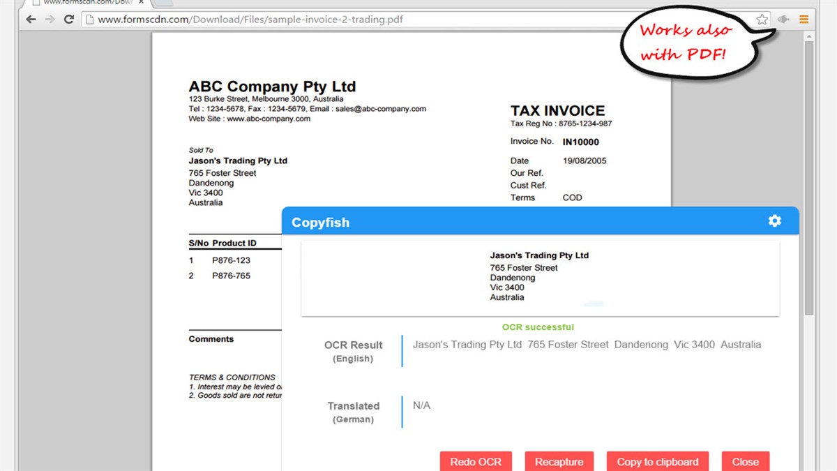 Copyfish – Free OCR for Images, Videos & PDFs
