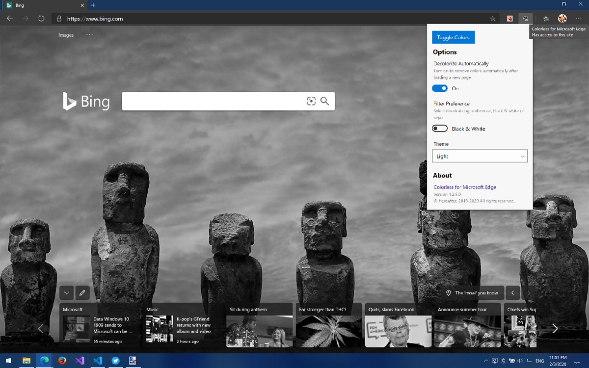 Colorless for Microsoft Edge - Remove Colors Easily