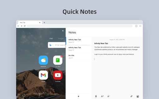 Infinity New Tab - Customizable Browser Homepage