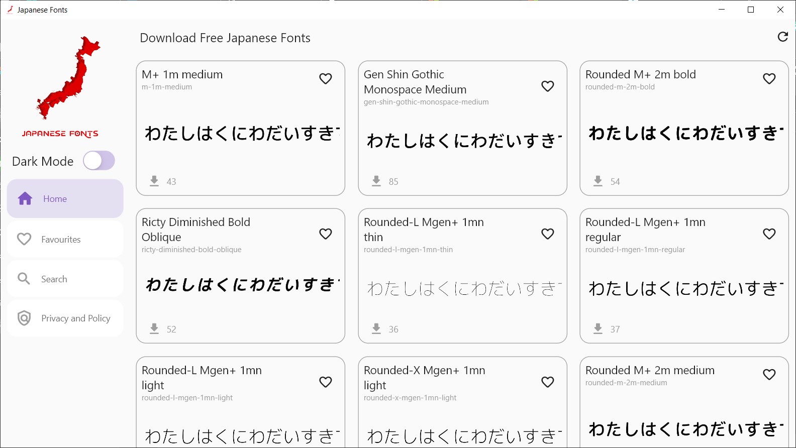 Japanese Font Download
