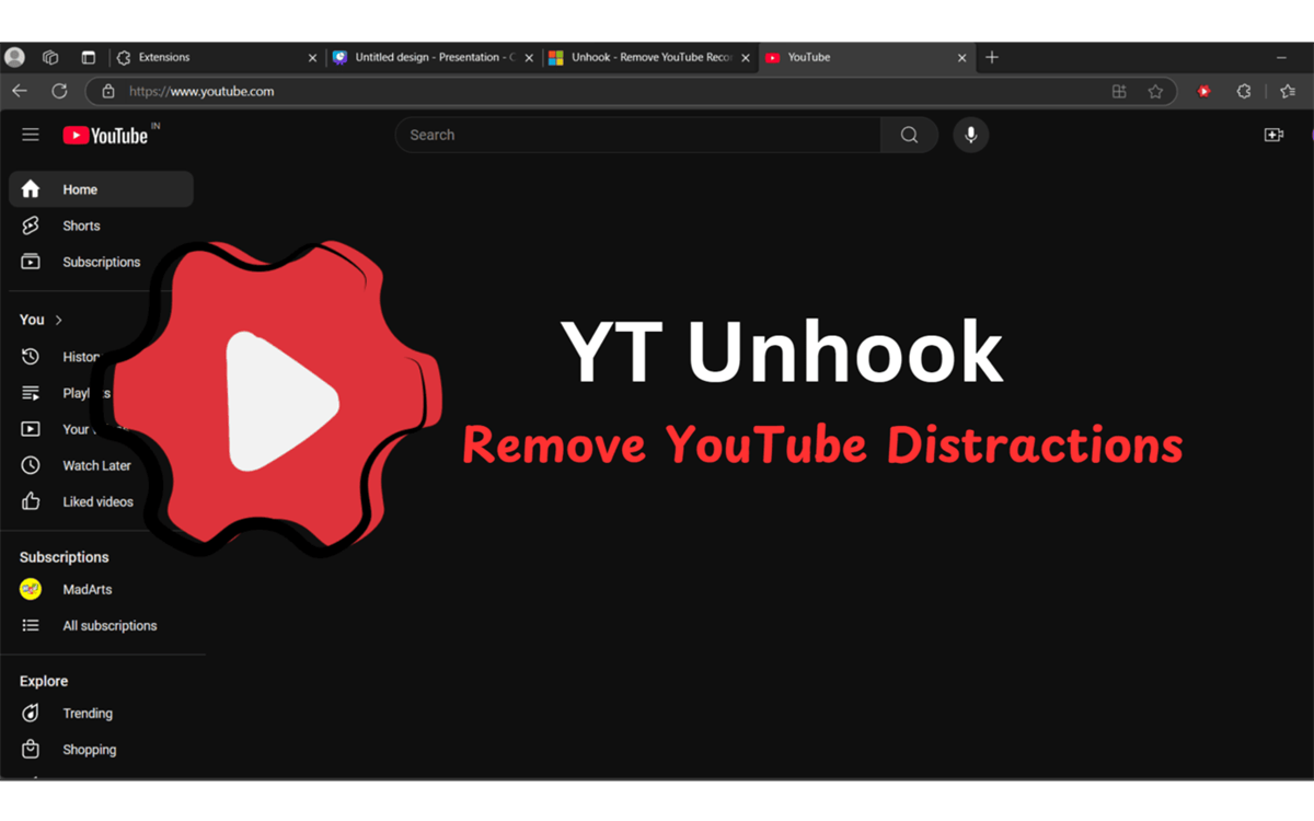 YT Unhook - Remove YouTube Distractions - Edge 插件