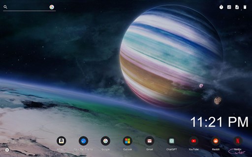 Outer Planets Wallpaper New Tab - Module edge