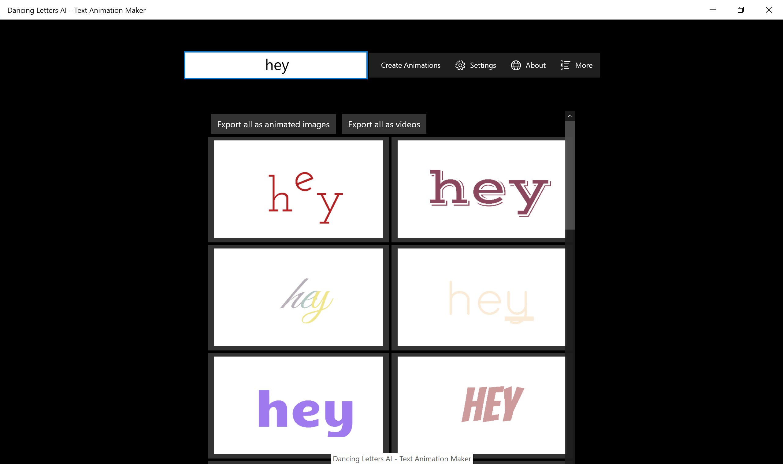 Aimated Dancing Letter X