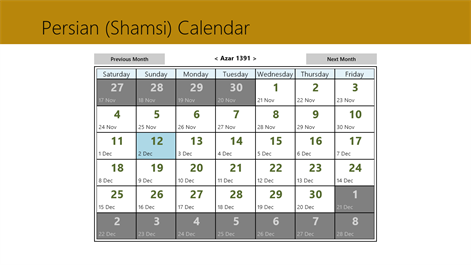 Get Persian calendar - Microsoft Store