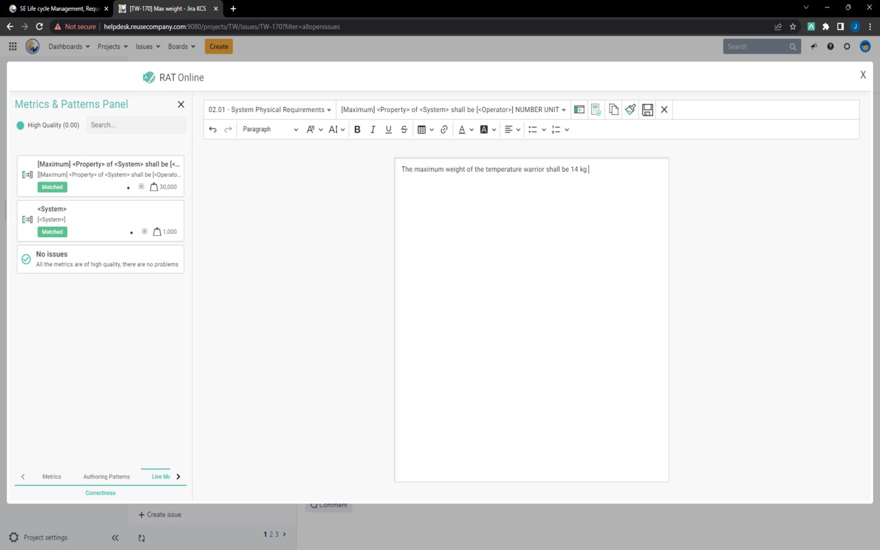 Requirements Authoring Tool - RAT Edge add-on