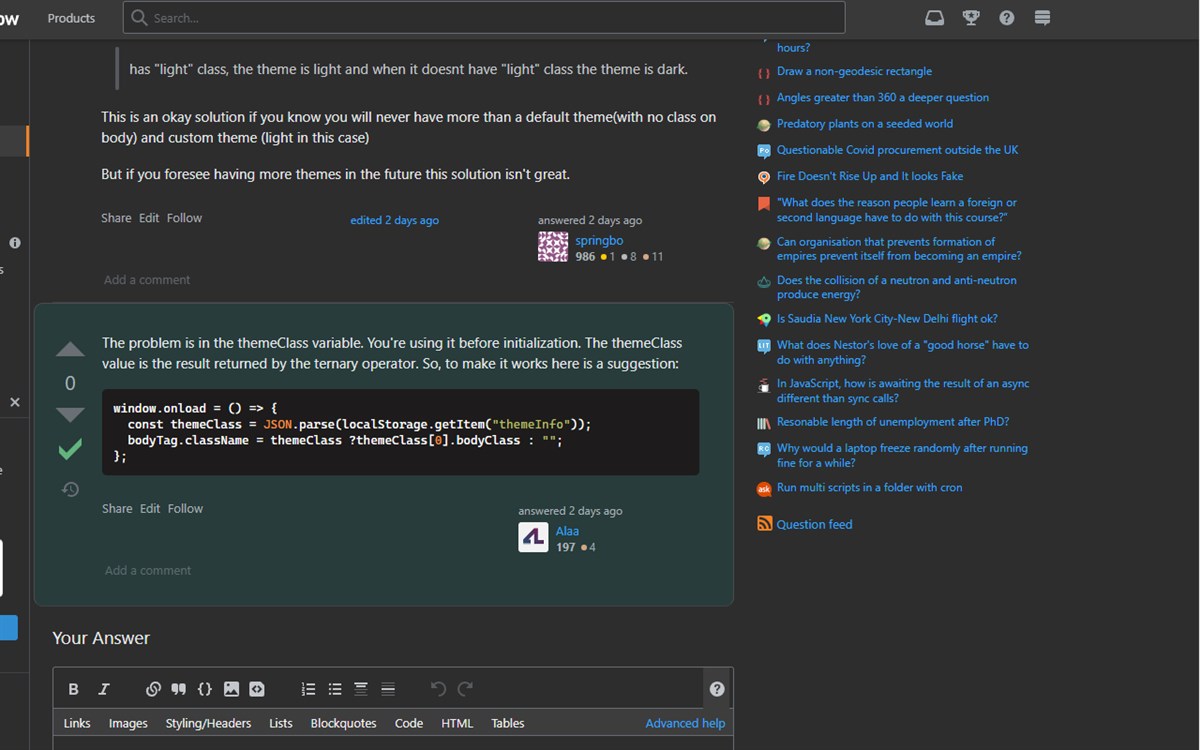 StackOverflow Tweaks Tool - Complemento de edge