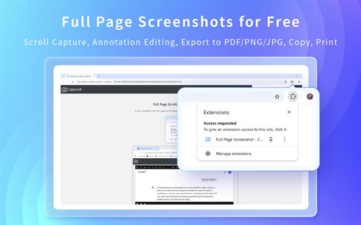 Capture X — Full Page & Scrollable Screenshot
