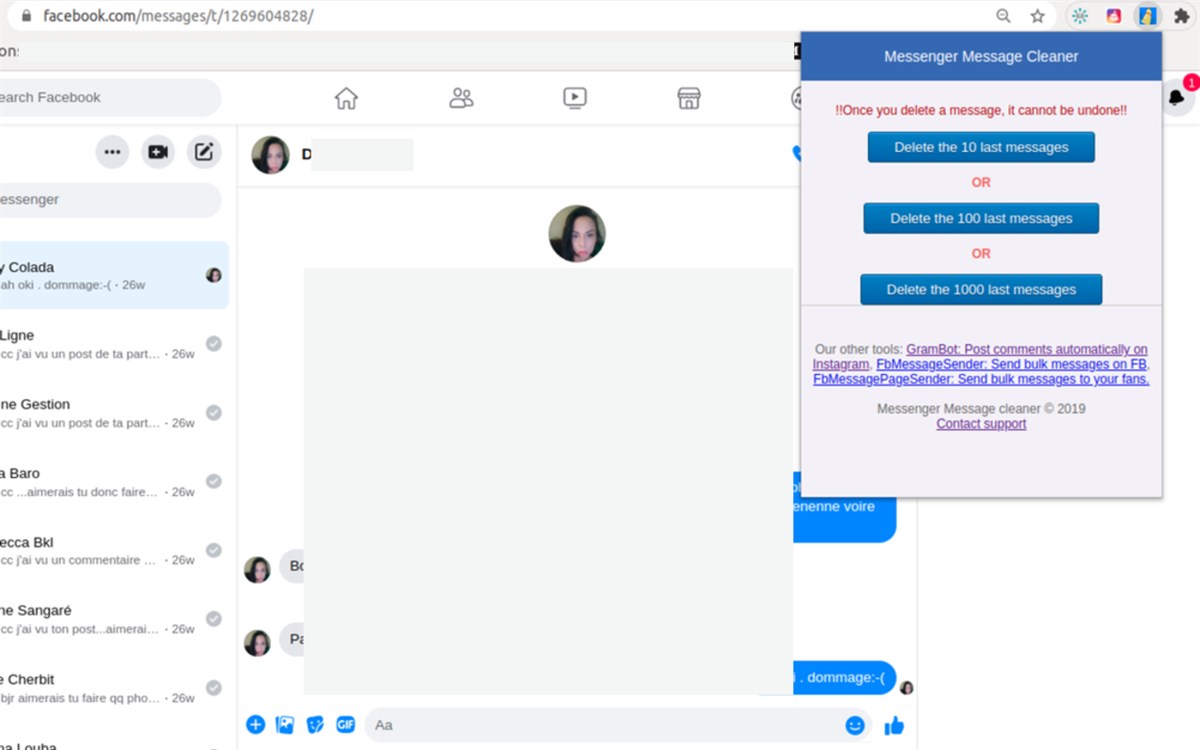 Messenger Message Cleaner - Module edge