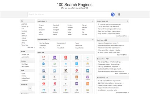 100 Search Engines - New Tab Add-on