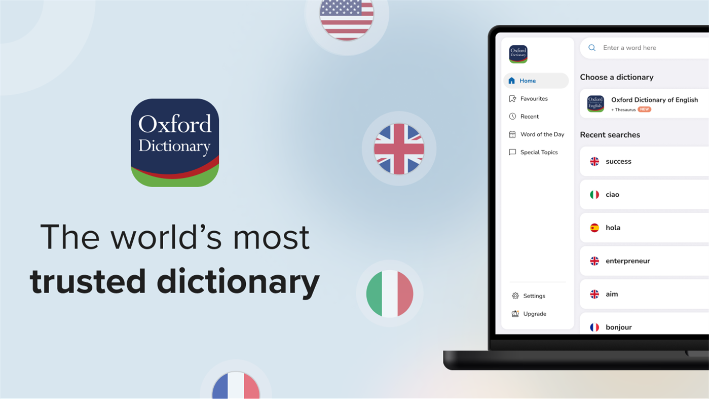 Oxford Dictionary & Thesaurus (来自 MobiSystems) - (Windows 应用) — AppAgg