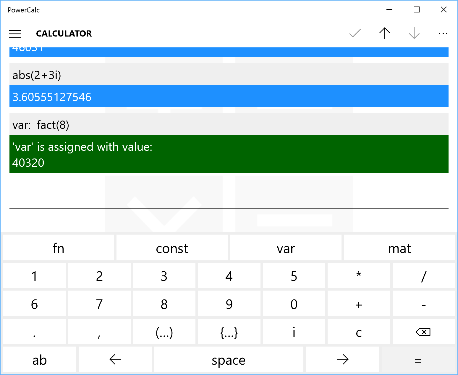 PowerCalc for Windows 10