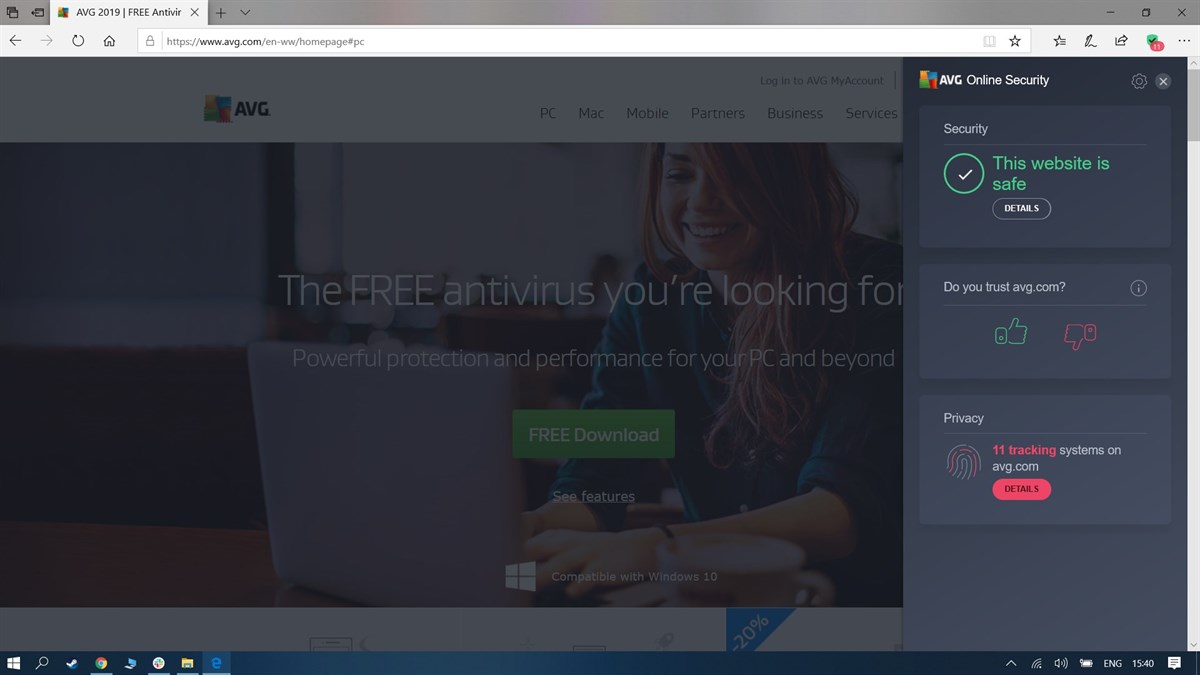 AVG Online Security - Safe Browsing & Web Reputation