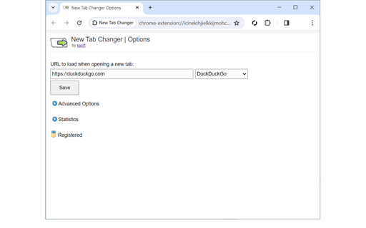 New Tab Changer - Custom New Tab URL Loader