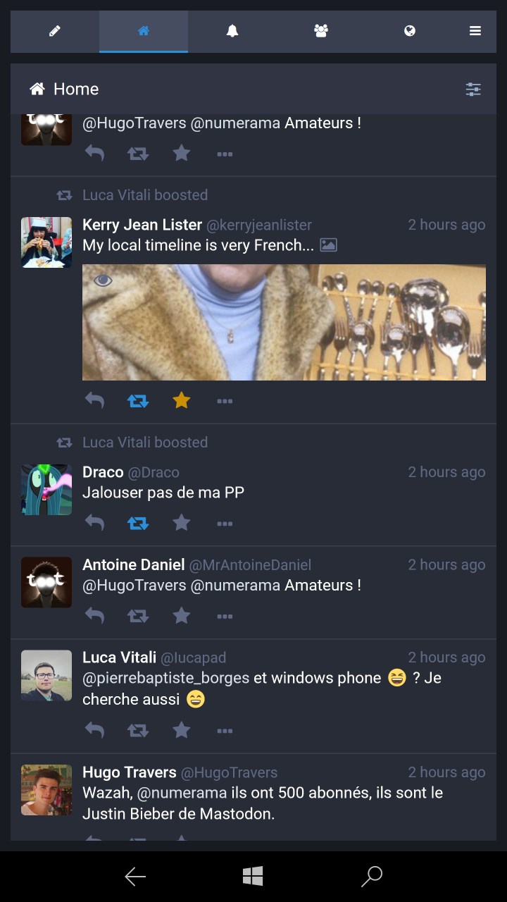 Mastodon For Windows 10 Mobile