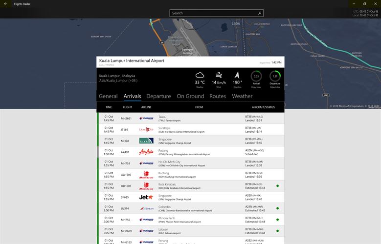 Obtenha informações sobre voos em tempo real no Windows 10, Flights ...
