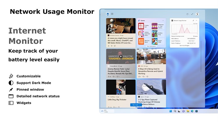 Network Usage Monitor (by Stefan vd) - (Windows Apps) — AppAgg