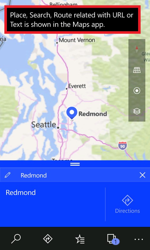 Open with Maps for Windows 10 Mobile