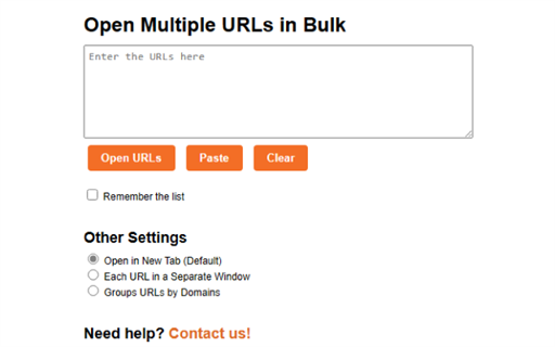 Bulk URL Opener - Open Multiple URLs Instantly