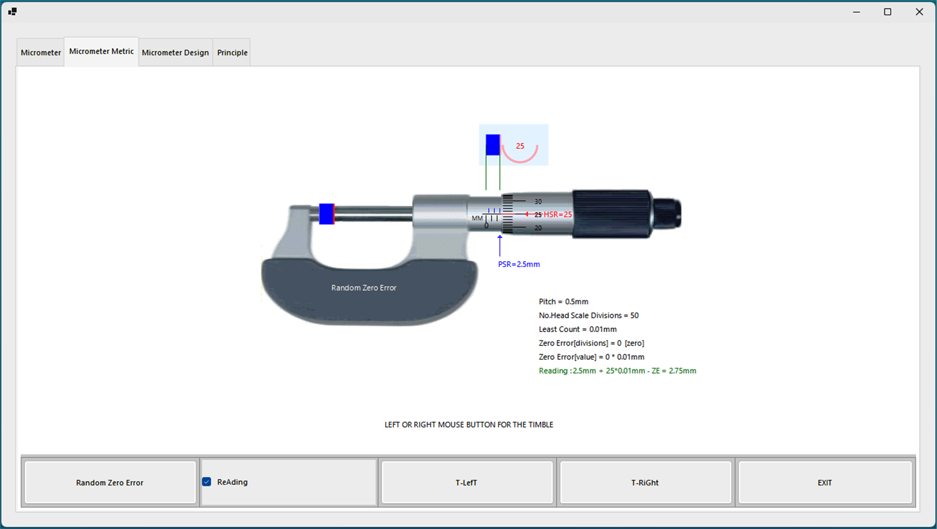 Micrometer Screw Gauge Reading