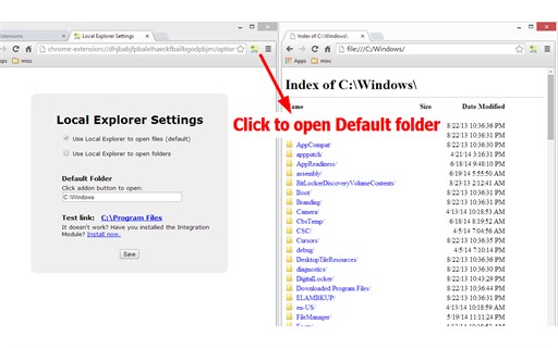 Local Explorer: Open Local File Links in Edge & Chrome