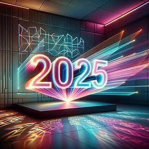 Holographic Neon New Year - Microsoft Edge Addons