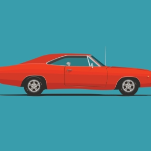Classic Red Muscle Car - Microsoft Edge Addons