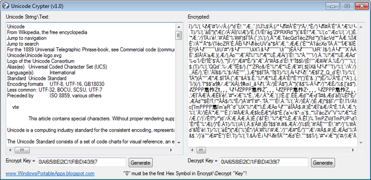 Unicode Crypter (Text Encryption Tool) göre 25/8 - (Windows Uygulamalar) — AppAgg