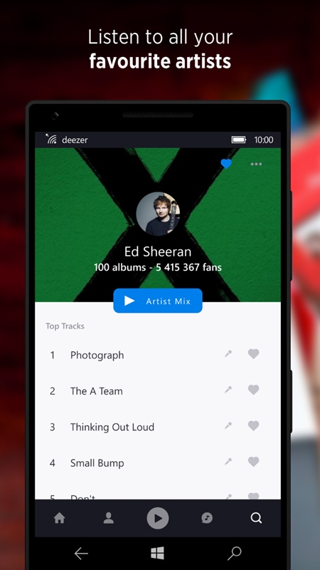 Deezer lança aplicativo universal para Windows 10 | Windows Club