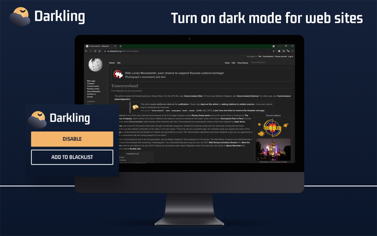Darkling Dark mode - Edge 부가 기능