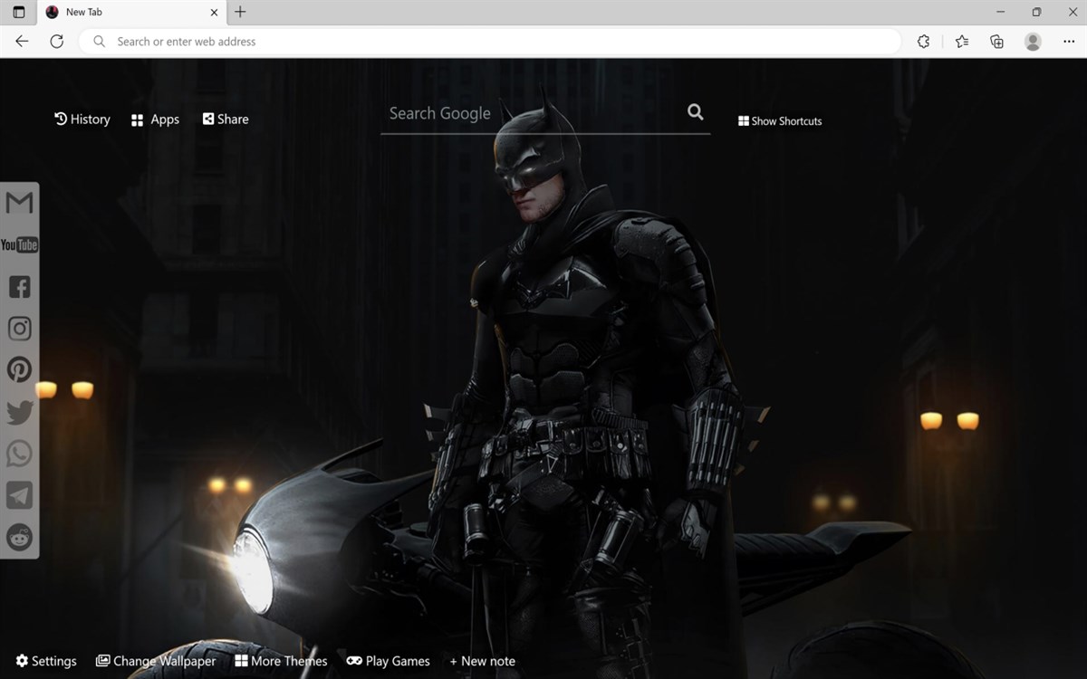 The Batman Wallpaper - HD New Tab Backgrounds