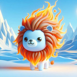 Fiery Lion in Snow - Microsoft Edge Addons