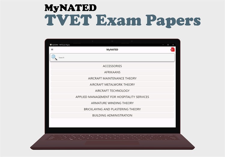 MyNATED - TVET Exam Papers bởi Ultra-Deep Multimedia - (Windows Ứng ...