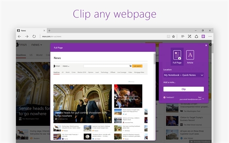 OneNote Web Clipper für Microsoft Edge