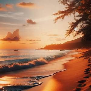 Golden Hour Beach Serenity - Microsoft Edge Addons