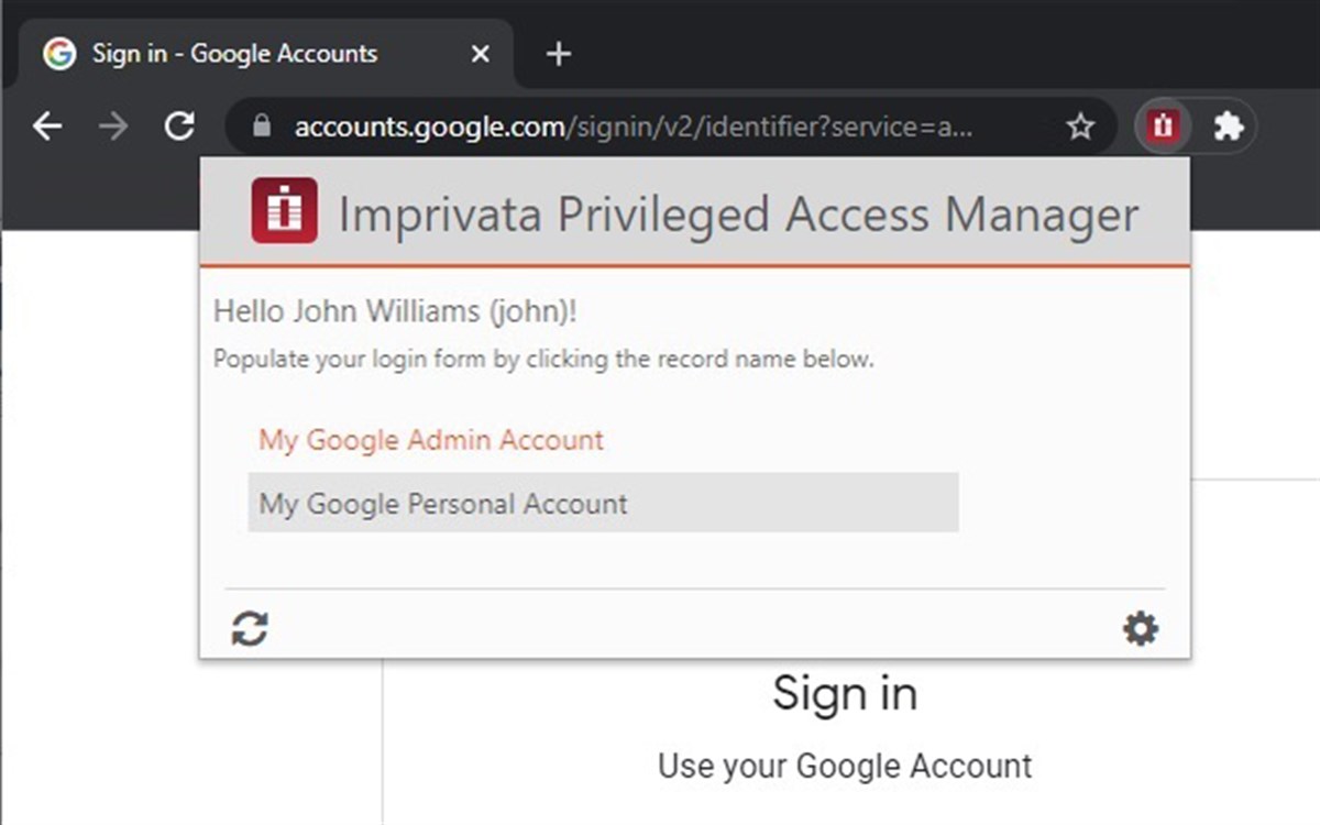 Imprivata PAM Broker Browser Extension for Edge