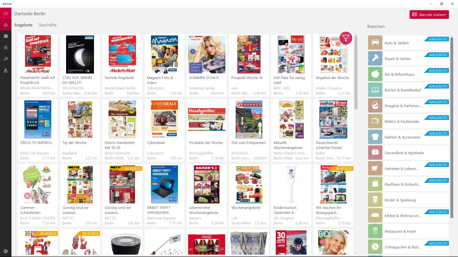 Barcoo barcode scanner and price comparison app back in the Windows Store