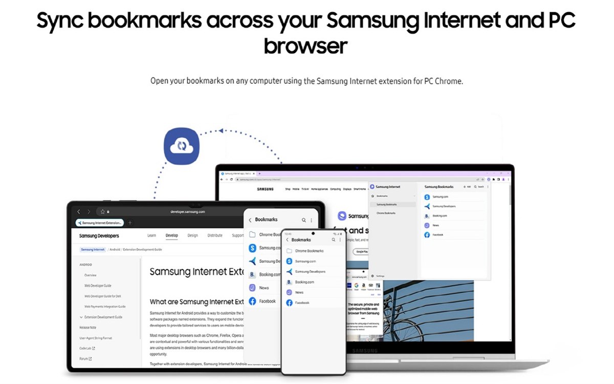 Samsung Internet Extension - Sync Bookmarks Across Devices
