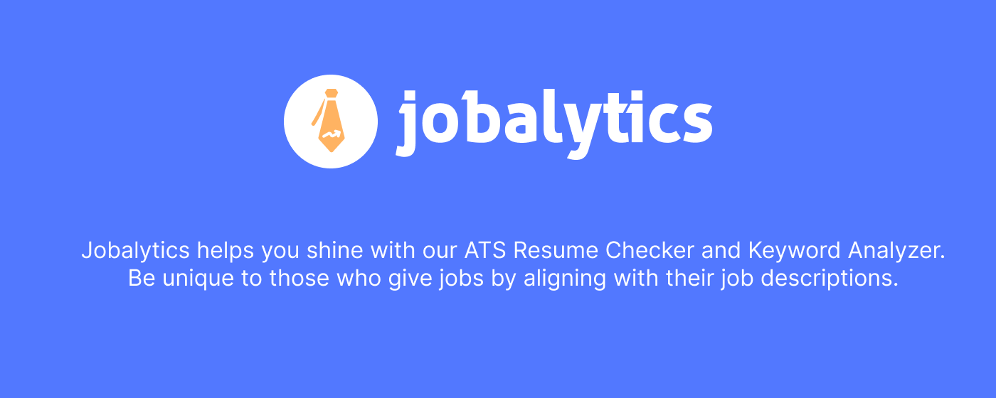 Jobalytics: ATS Resume Keyword Analyzer & Checker