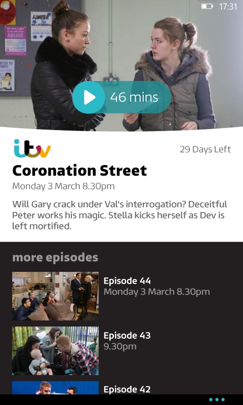 ITV updates their Player app with "miscellaneous bug fixes"