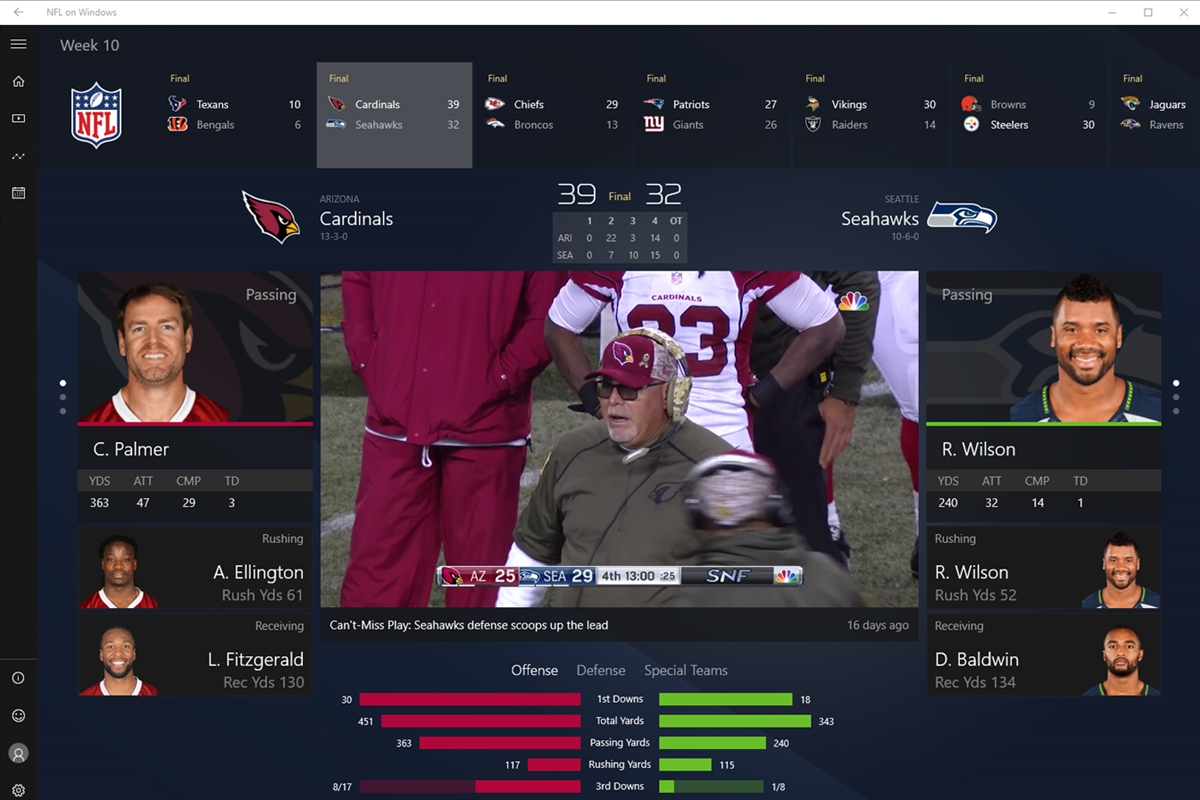 Official NFL app sprints onto Windows 10 thanks to Microsoft | On MSFT Official NFL app sprints onto Windows 10 thanks to Microsoft | On MSFT