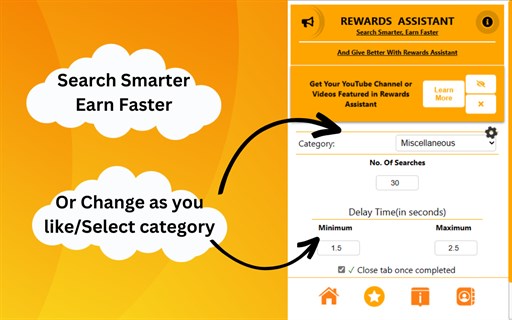 Rewards Assistant - Automate Bing searches for Rewards points