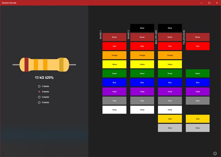 Resistor Decode by Red David - (Windows Apps) — AppAgg