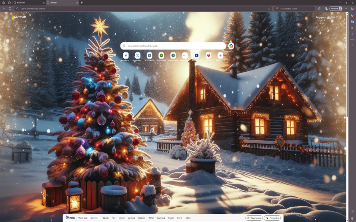 Festive Snowy Scene - Complemento de edge