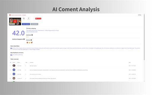 EasyComment - Free YouTube Comment Generator & Analyzer