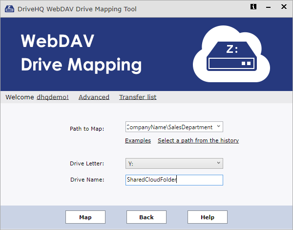 Webdav drive