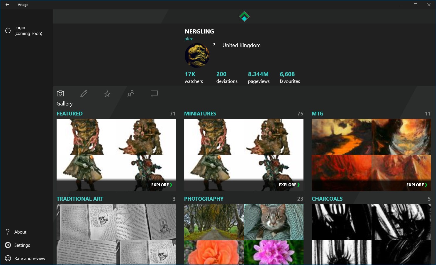 Developer Submission: 3rd party DeviantArt App for Windows, Artage, is ...