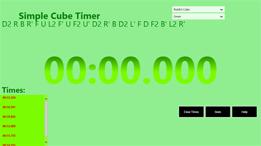 Simple Cube Timer for Windows 10 PC Free Download - Best Windows 10 Apps